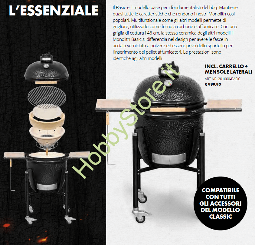 Barbecue Monolith Basic, categoria MONOLITH KAMADO